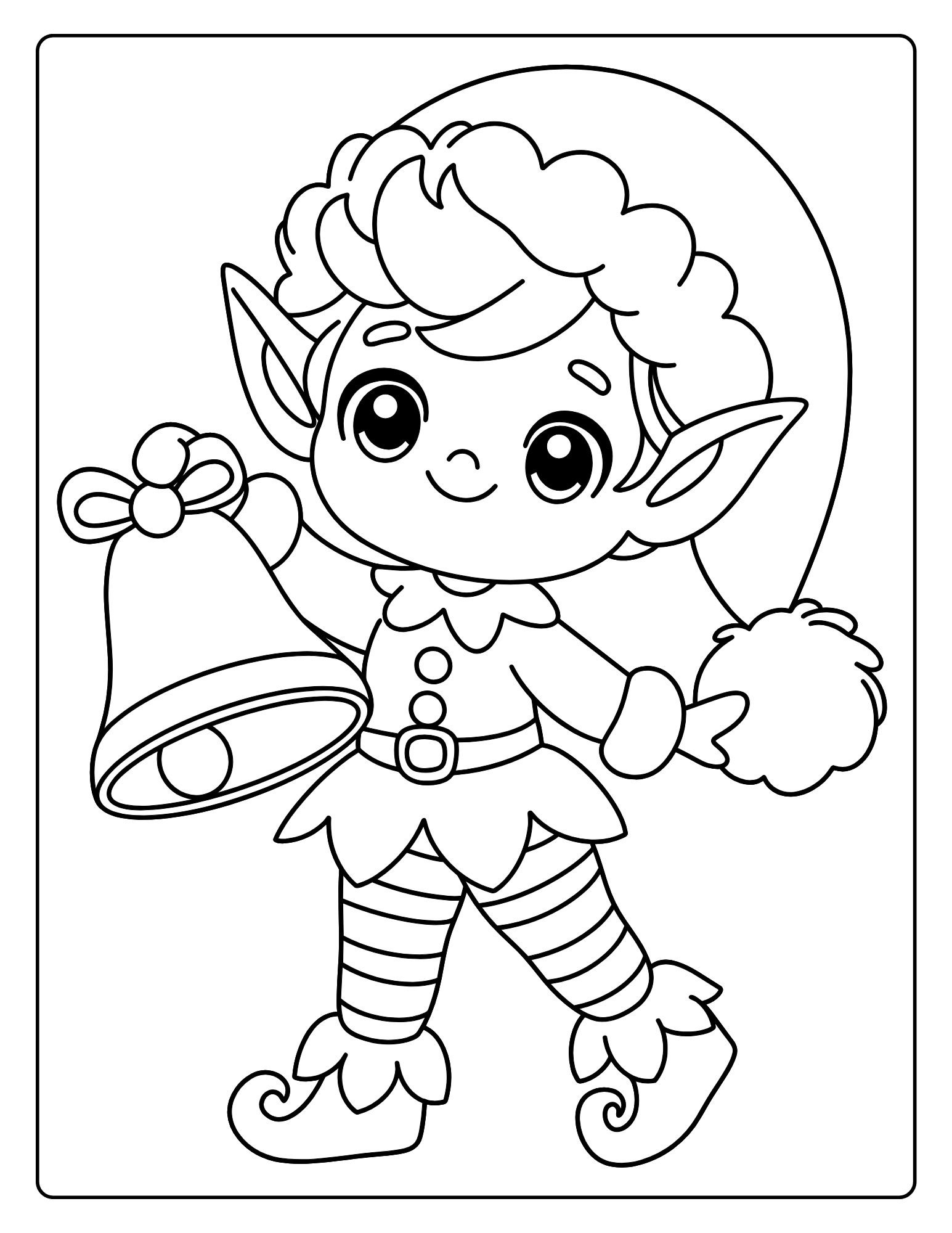 Free Christmas Elf Coloring Pages Printable PDFs