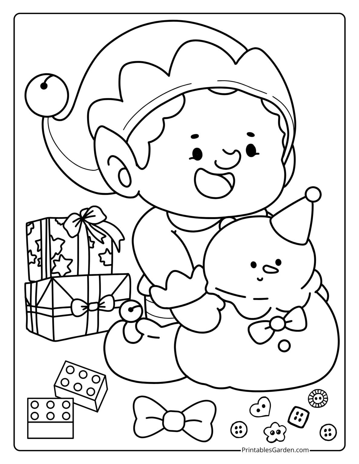 22 Free Christmas Elf Coloring Pages Printable PDFs