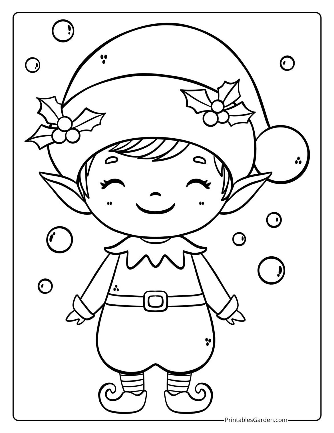 22 Free Christmas Elf Coloring Pages Printable PDFs