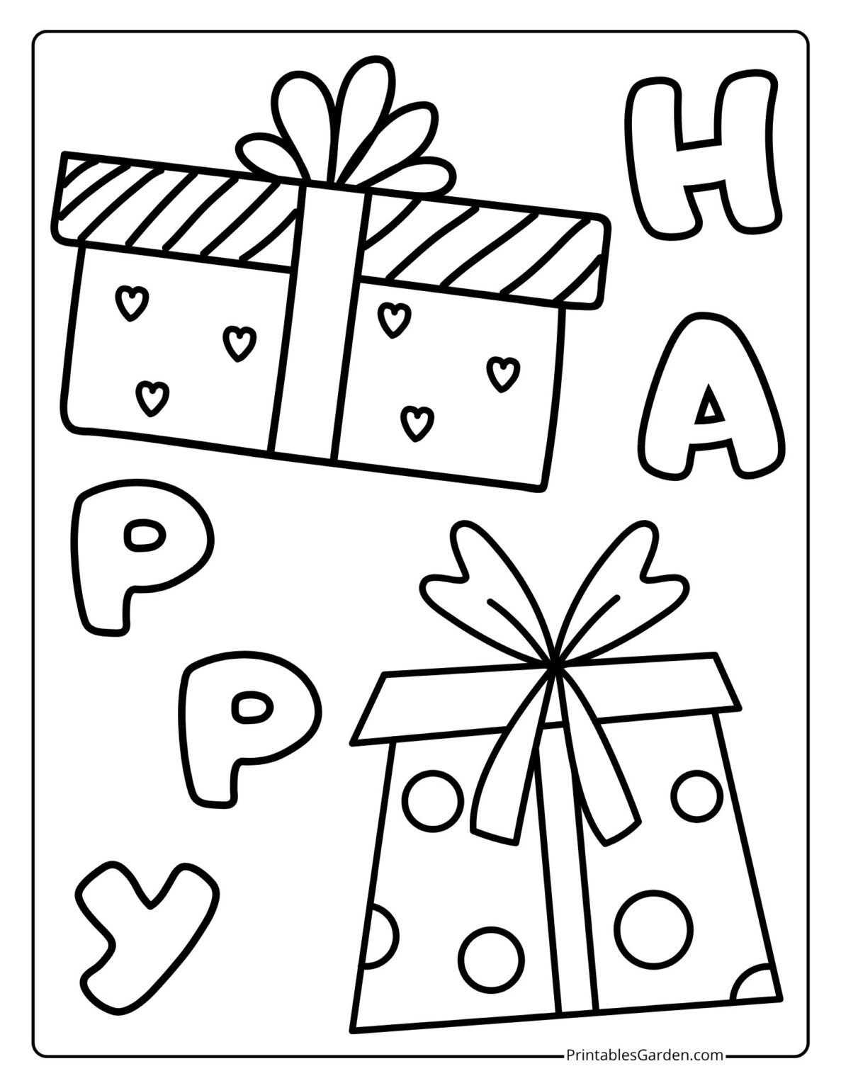 Free Christmas Presents Coloring Pages PDF Printables