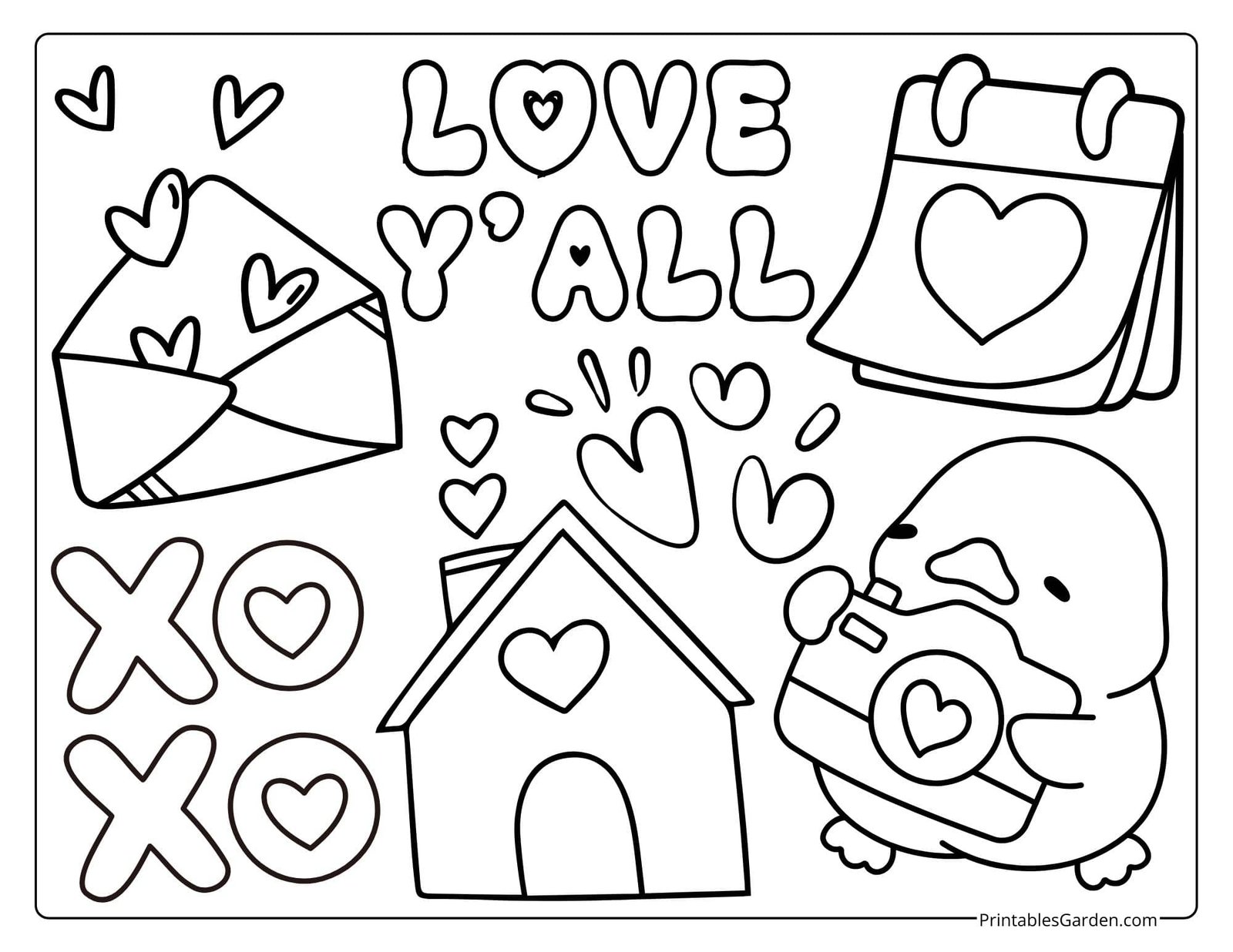 Free Valentine's Day Coloring Pages Printable PDFs