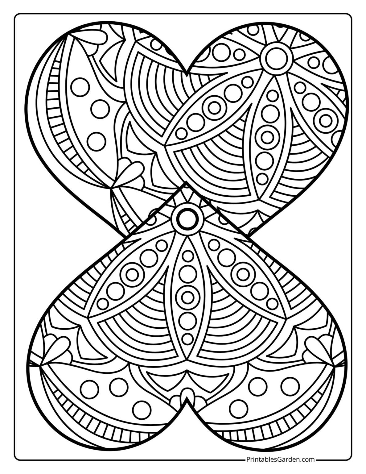 Free Heart Mandala Coloring Pages Printable PDFs